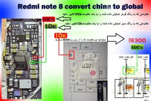 شماتیک مقاومت Rsa Redmi Note 8